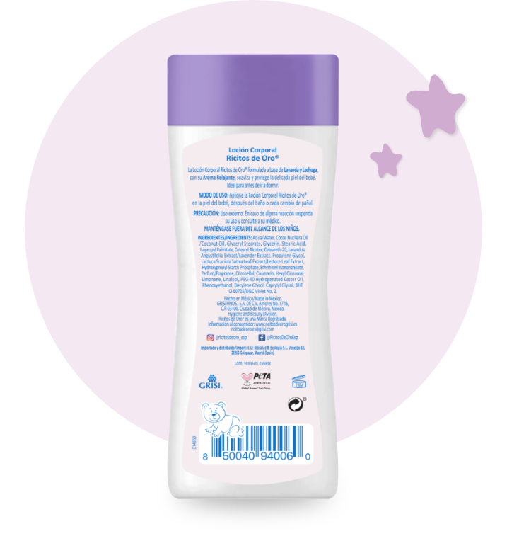 Loción corporal Lavanda & Lechuga - Ricitos de Oro